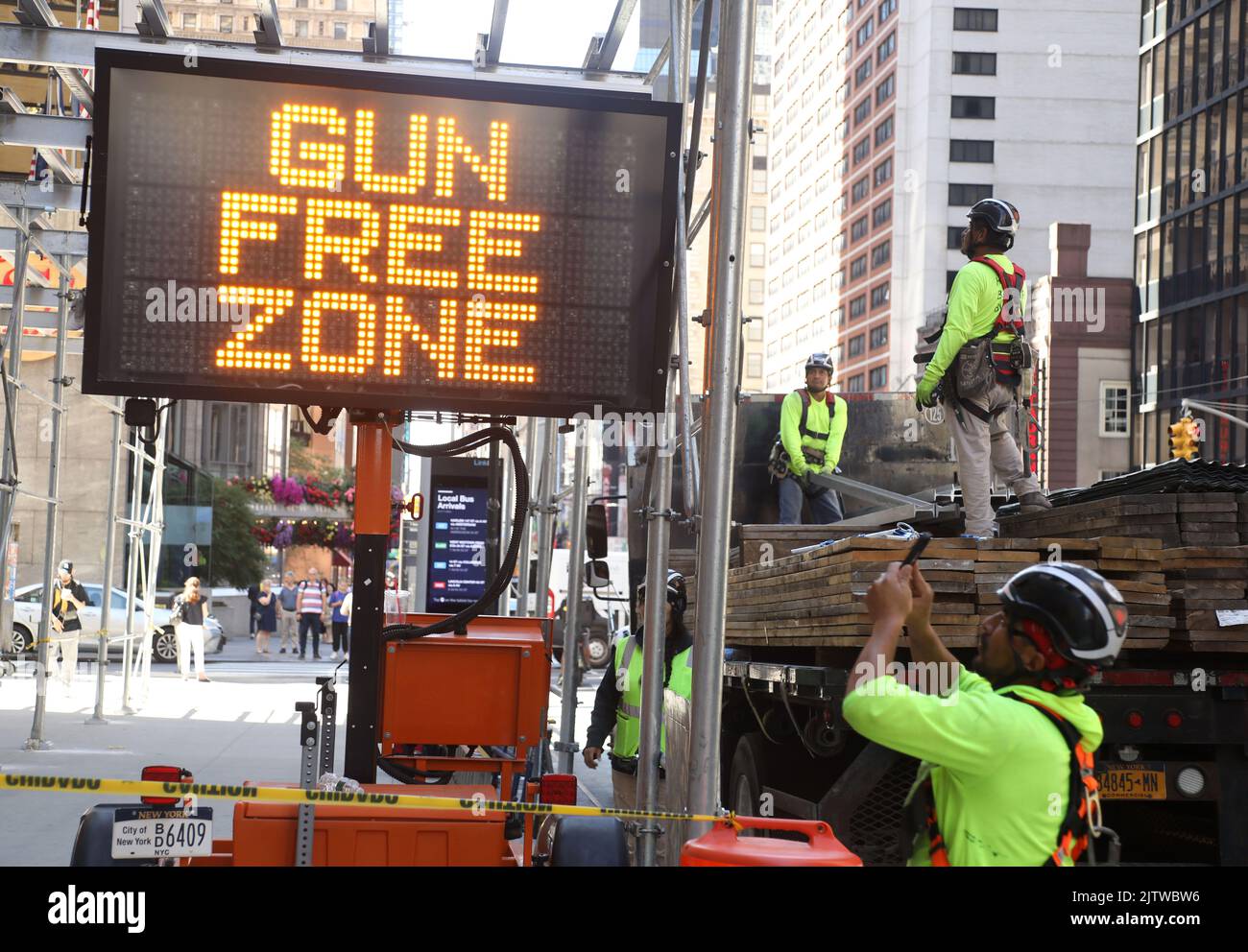 September 1, 2022, New York City, New York, USA: A view of ""˜Gun Free ...