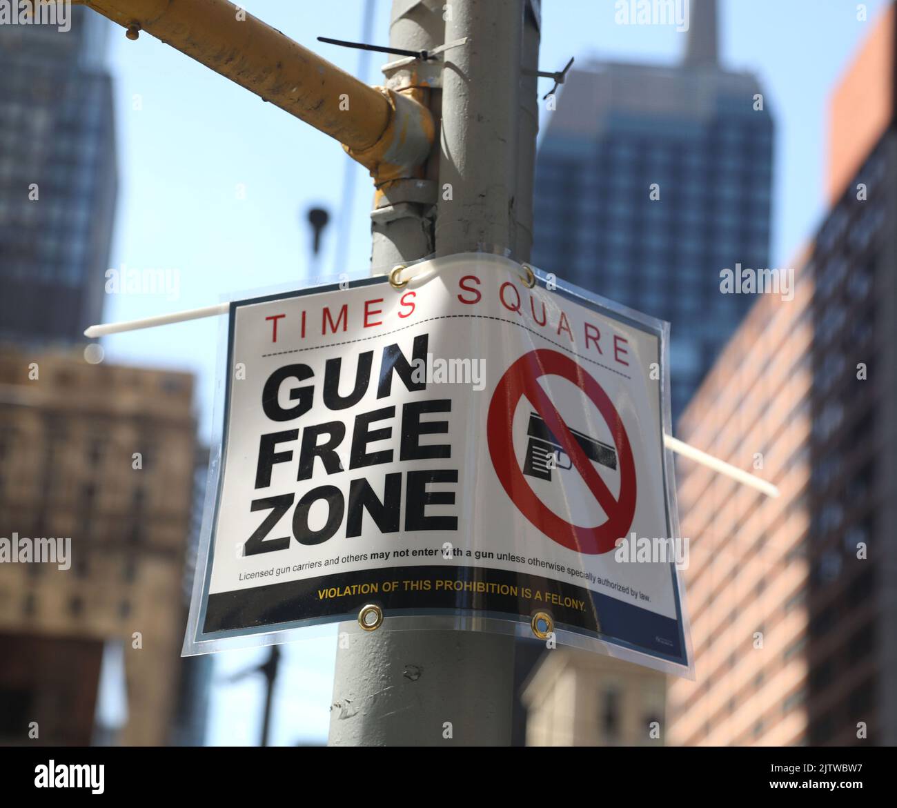 September 1, 2022, New York City, New York, USA: A view of ""˜Gun Free ...