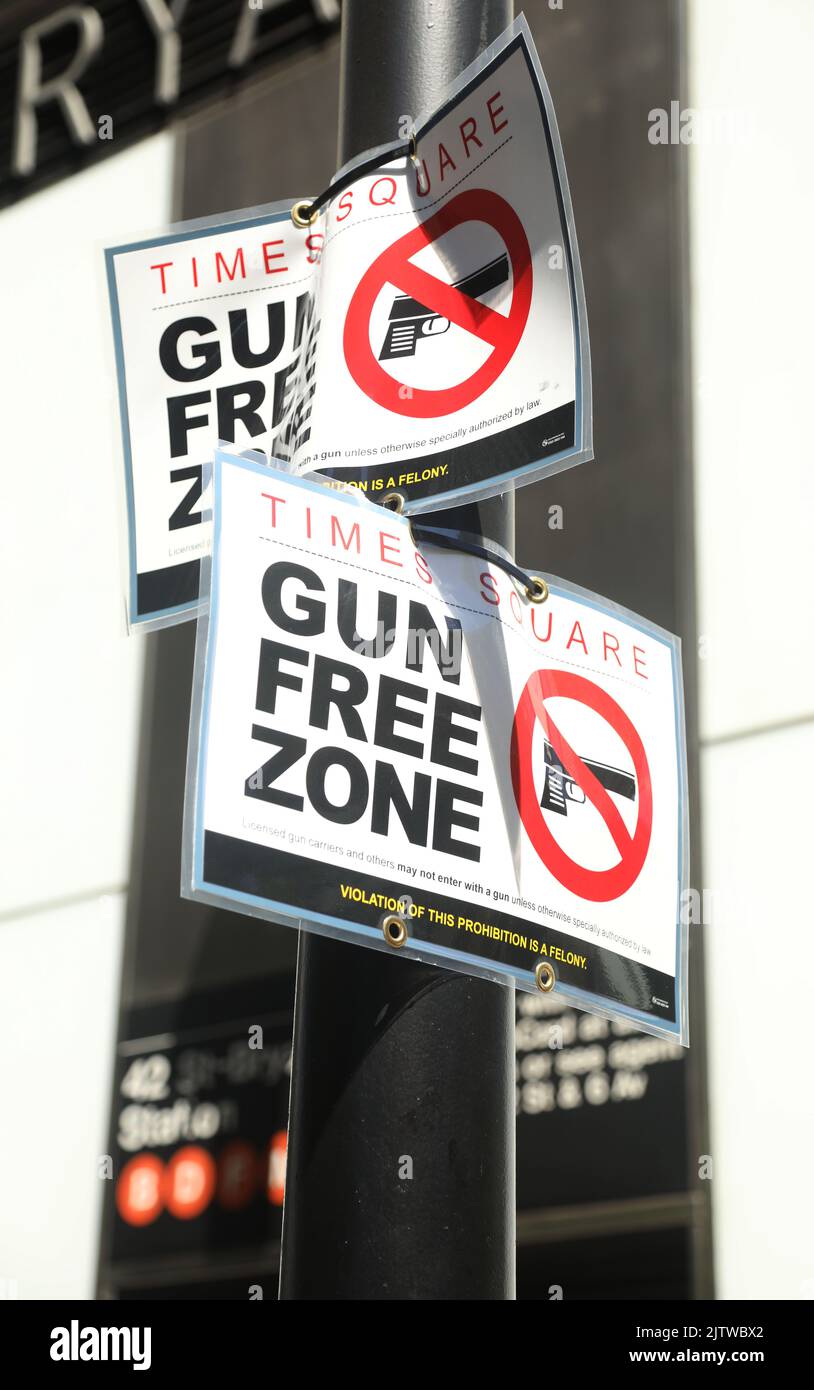 September 1, 2022, New York City, New York, USA: A view of ""˜Gun Free ...