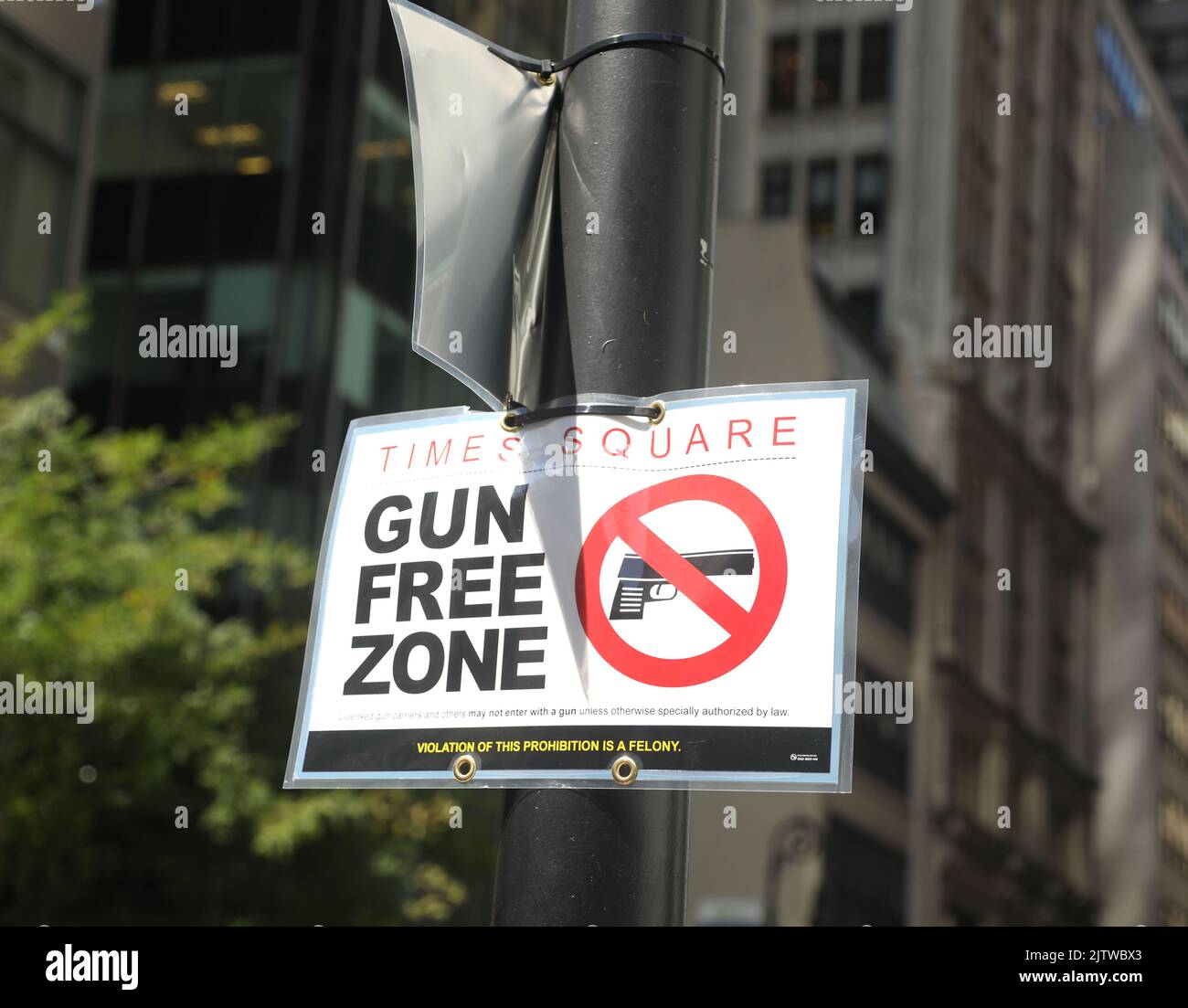 September 1, 2022, New York City, New York, USA: A view of ""˜Gun Free ...