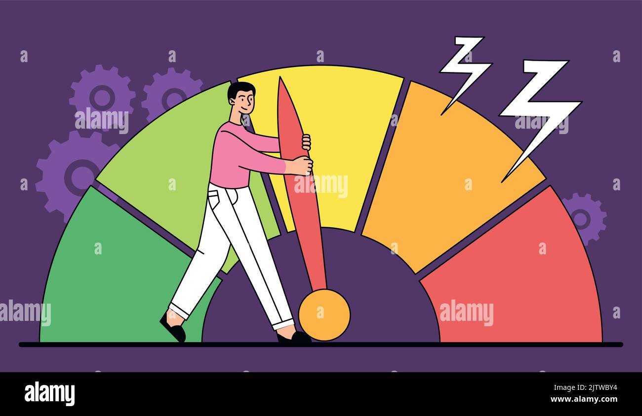 Low high stress level Stock Vector Images - Alamy