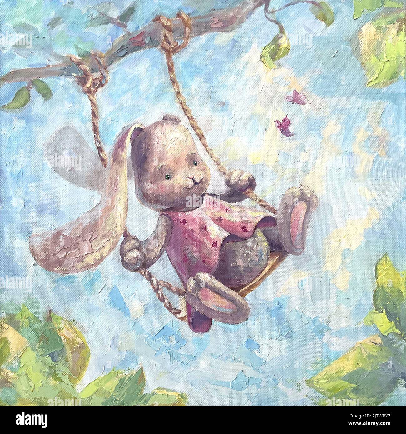 Cartoon forest oil painting hi-res stock photography and images - Alamy