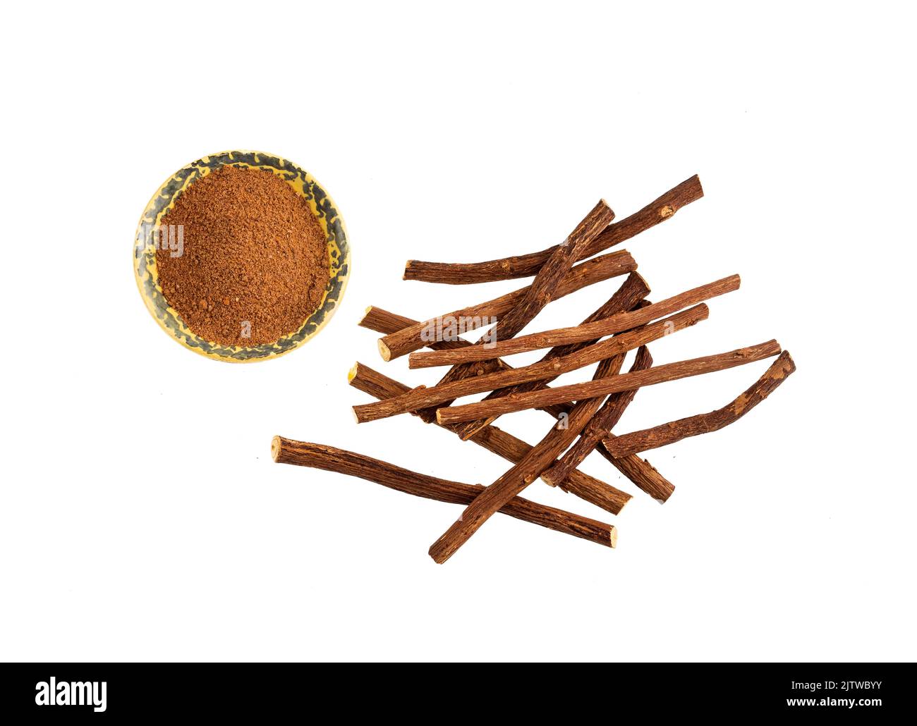 Ground stems of organic licorice - Glycyrrhiza glabra Stock Photo - Alamy