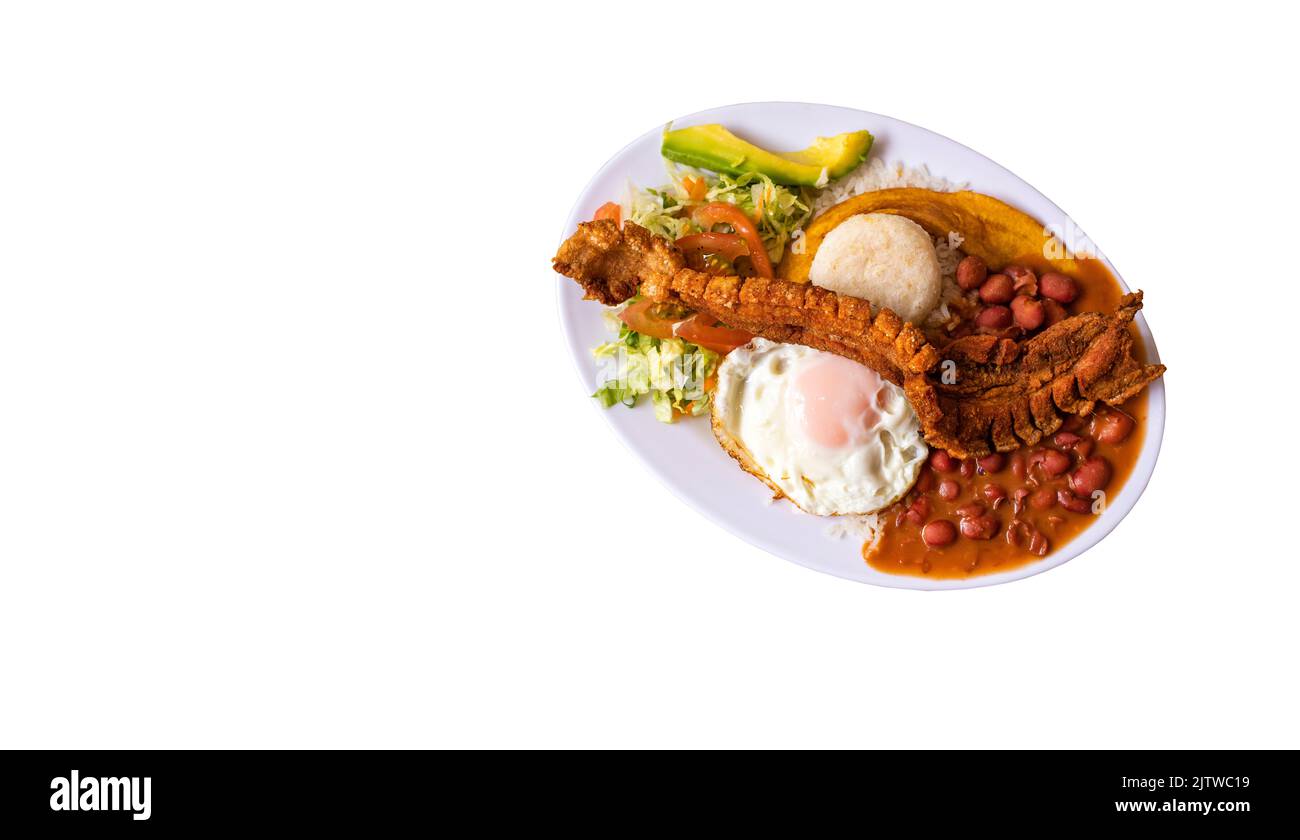 Bandeja paisa, typical Colombian main dish - Gastronomy of Antioquia ...