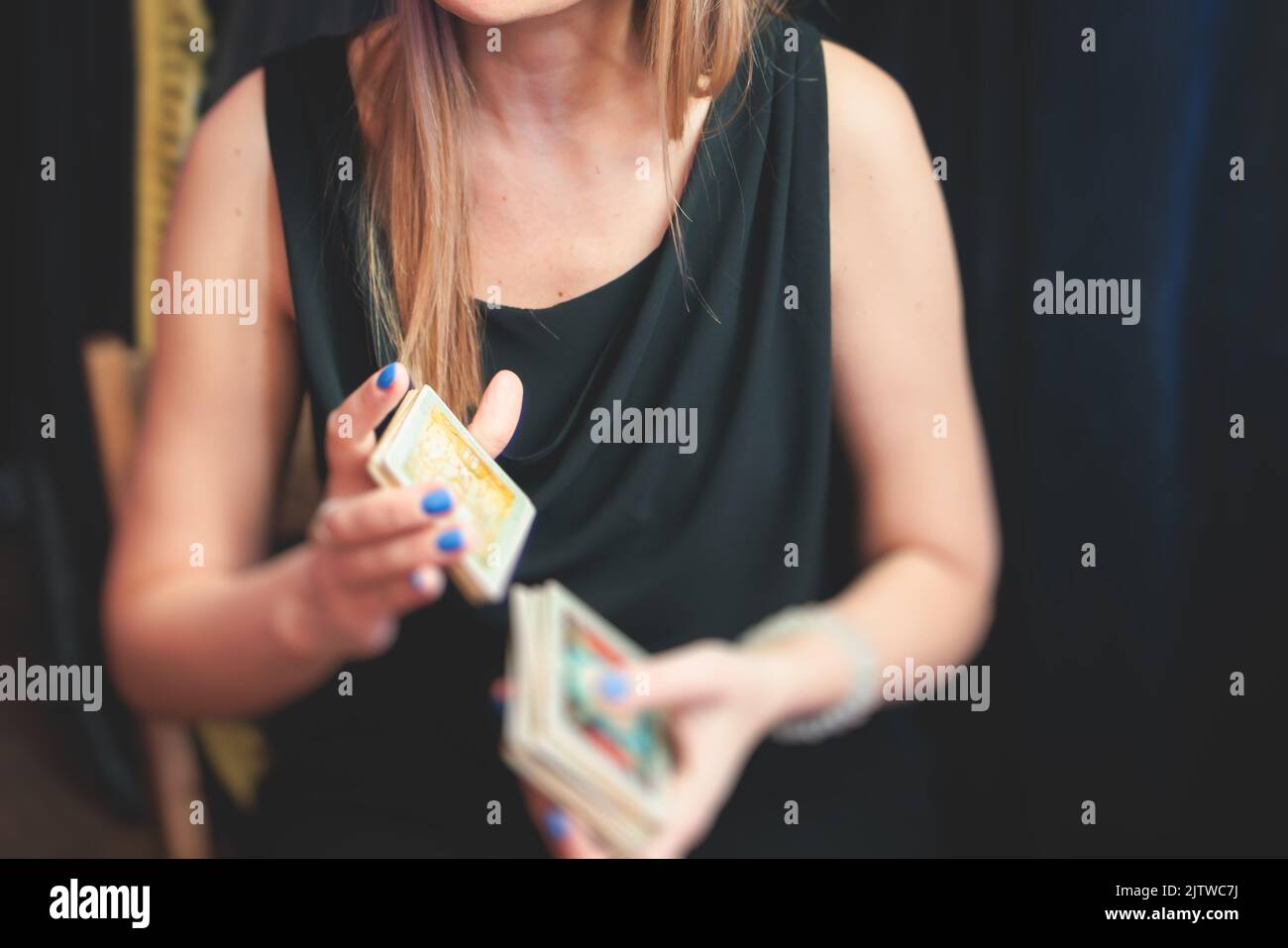 Process of tarot card reading and future fate prediction, fortune ...