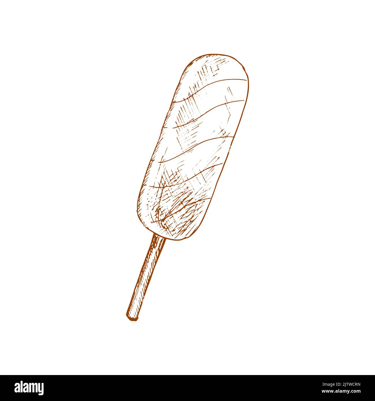 Sketch popsicle ice cream, vector dessert. Engraved sweet creamy, fruit ...