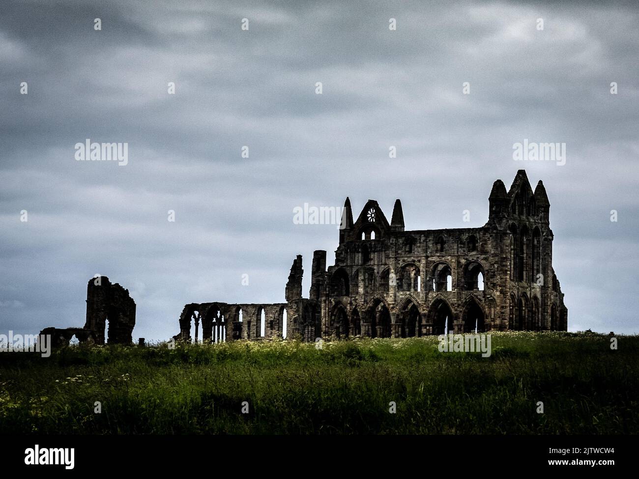 Whitby Abbey a view of the south aspect Stock Photo - Alamy