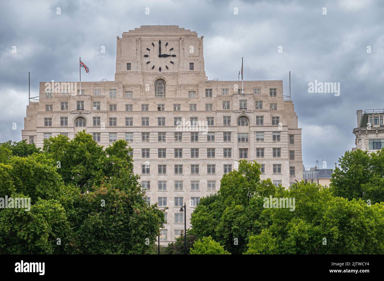 London, England, UK - July 6, 2022: From Thames River. Beige stone ...