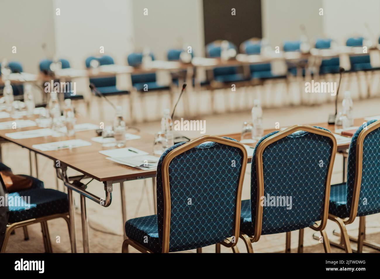Empty corporate conference room before business meeting Stock Photo - Alamy