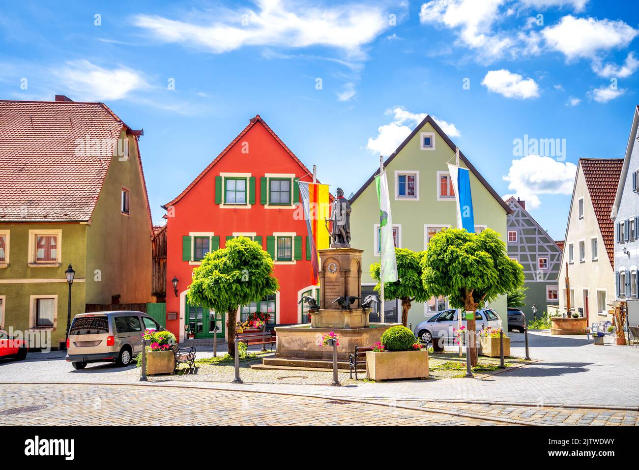 Historical city of Wolframs Eschenbach, Bavaria, Germany Stock Photo ...