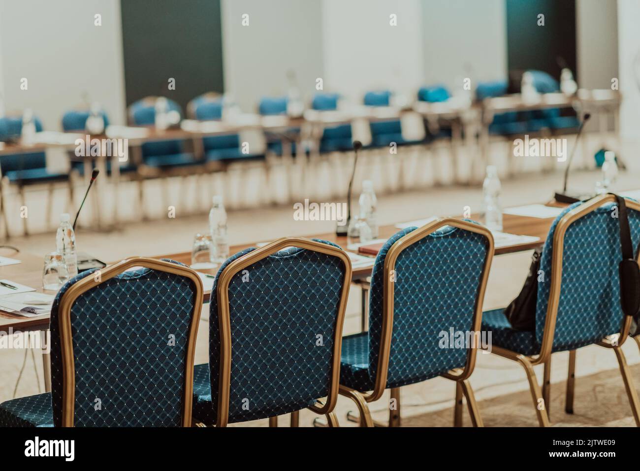 Empty corporate conference room before business meeting Stock Photo - Alamy