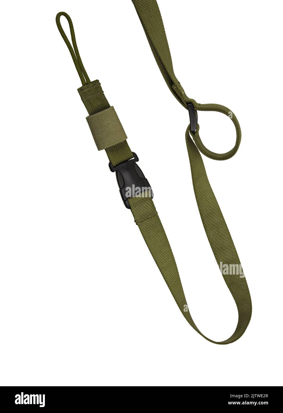 Nylon shoulder strap for a gun isolated on white background. Belt for ...