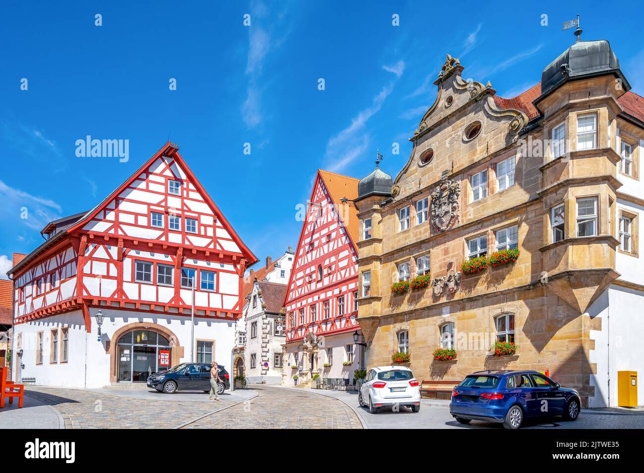 Historical city of Wolframs Eschenbach, Bavaria, Germany Stock Photo ...
