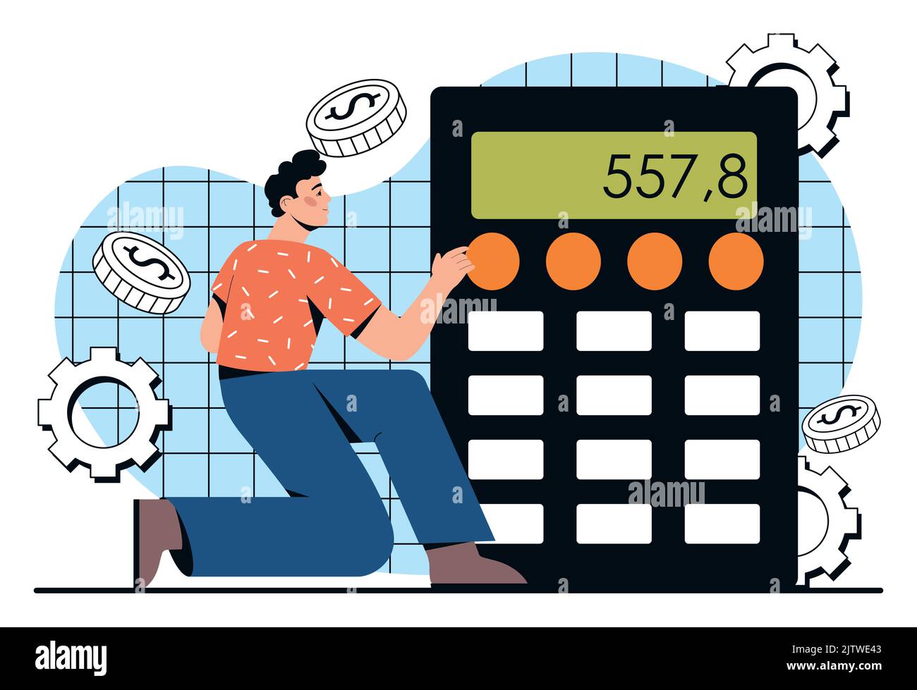 Employee counting Stock Vector Images - Alamy
