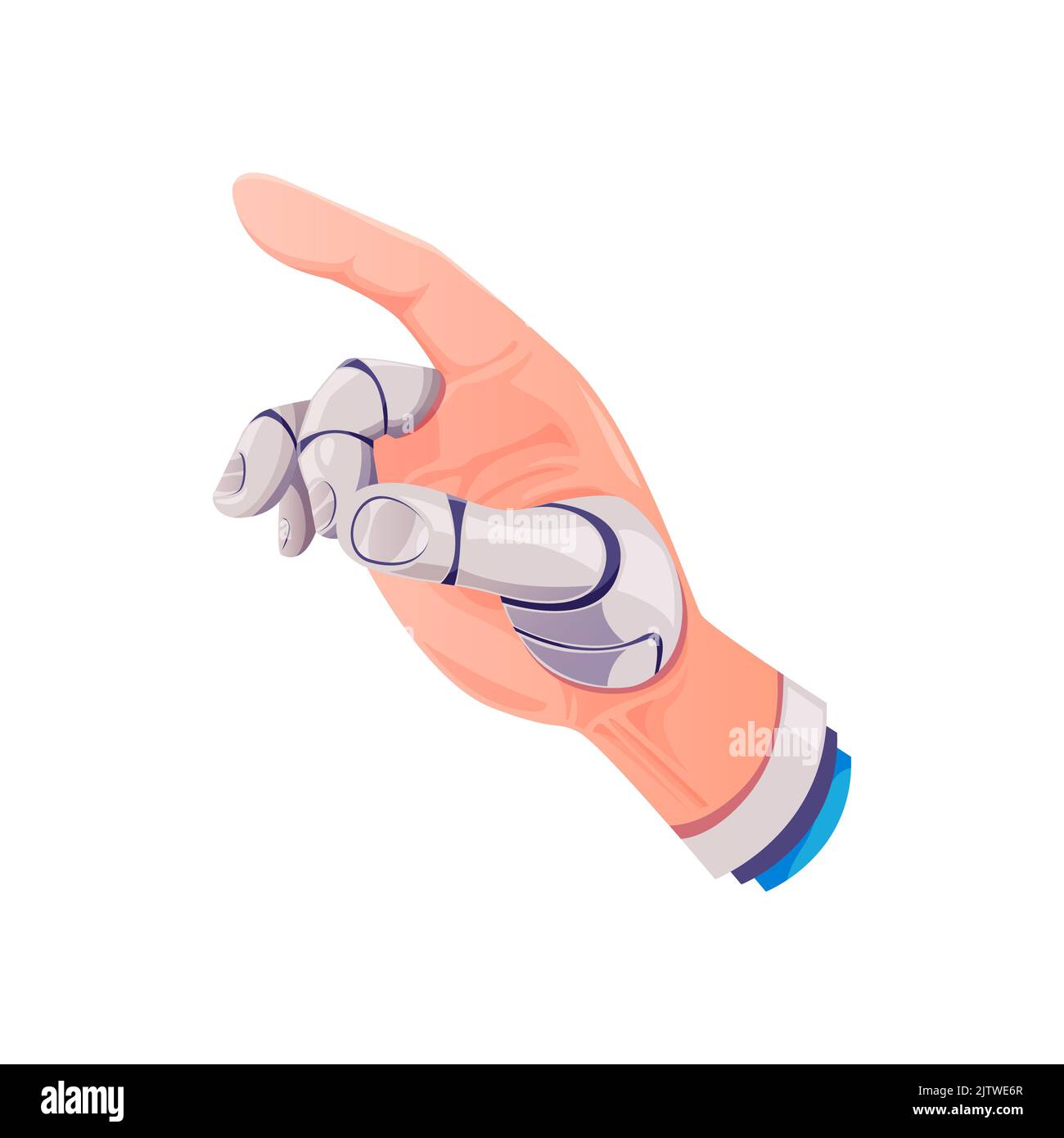 Robot arm touch, future technology and artificial intelligence, vector ...