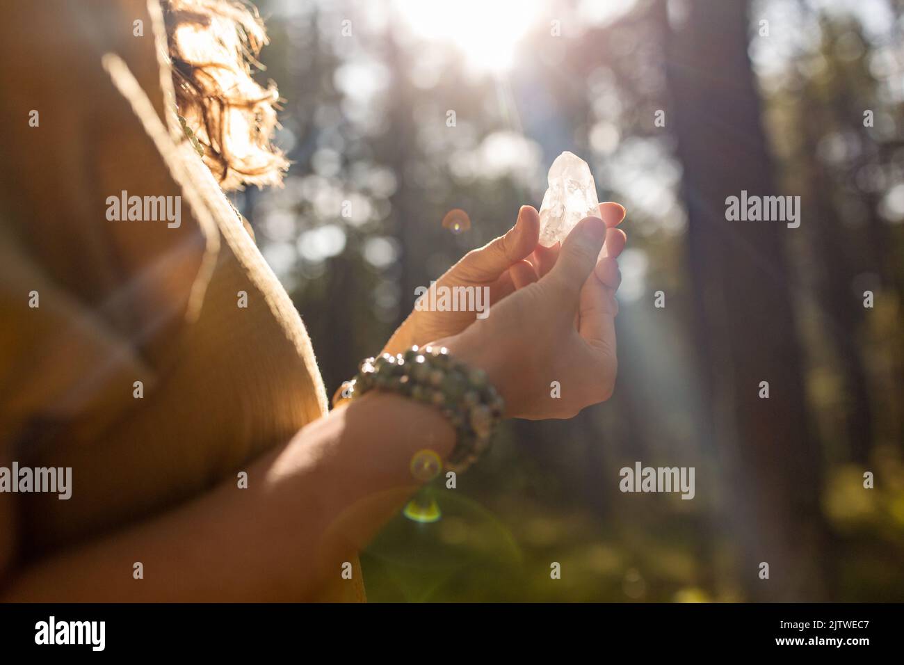 Beautiful young woman crystal hi-res stock photography and images - Alamy