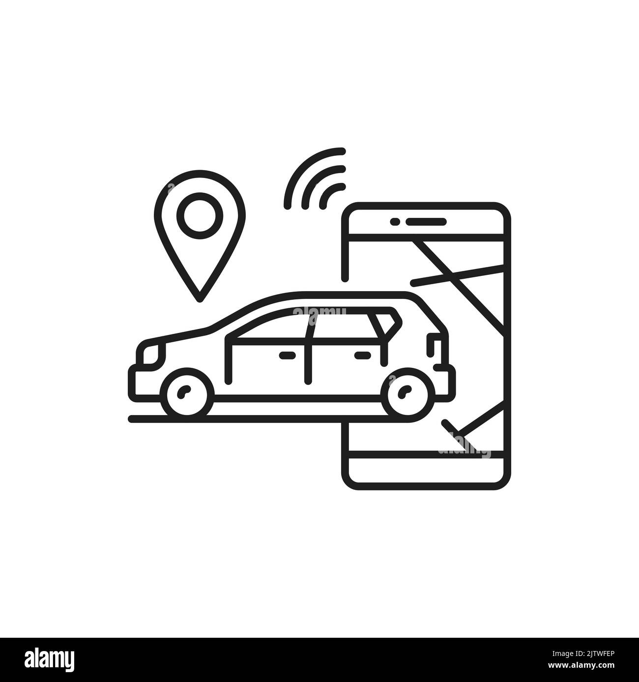 Total automobile check linear car with magnifier and location point ...