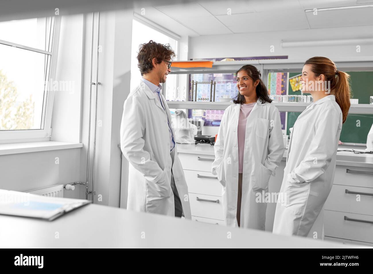 international group of scientists in laboratory Stock Photo - Alamy