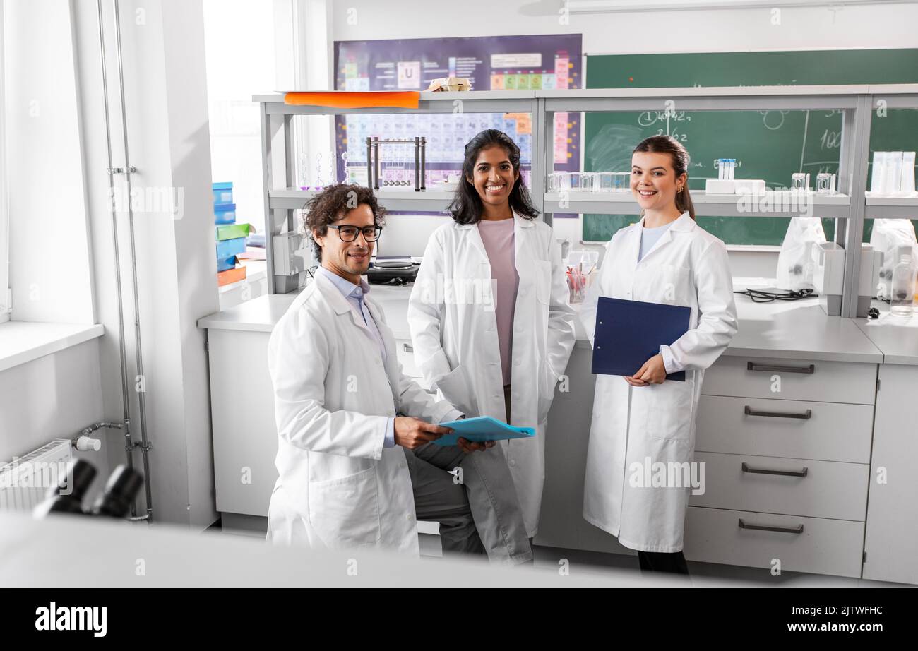 international group of scientists in laboratory Stock Photo - Alamy