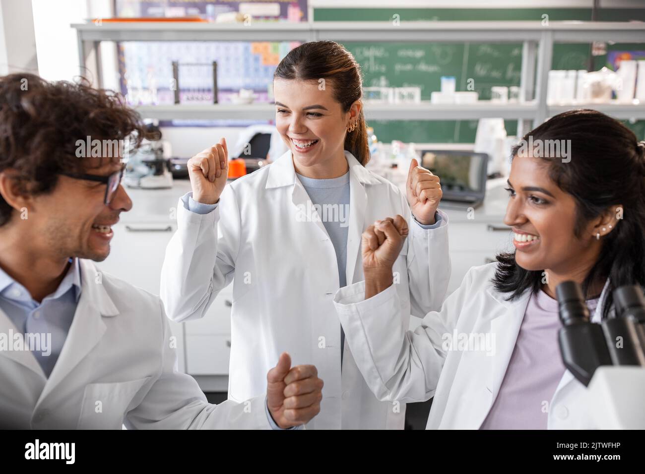 international group of scientists in laboratory Stock Photo - Alamy