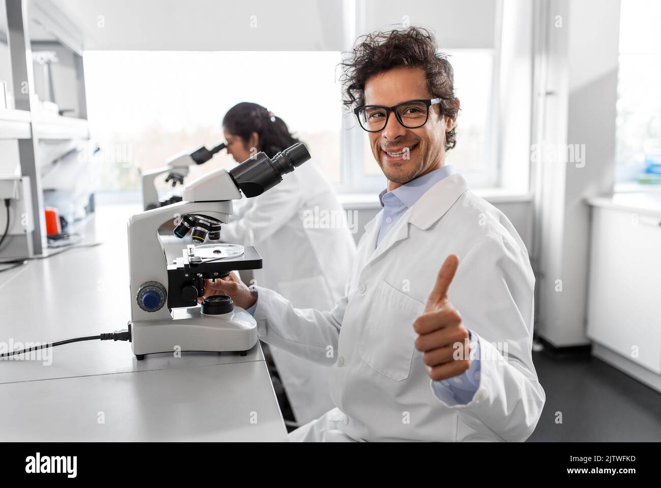 Laboratory scientist happy man hi-res stock photography and images - Alamy