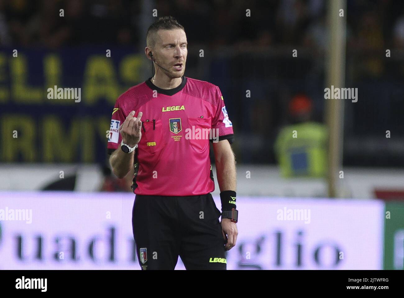 the Referee Marco Serra during Empoli FC vs Hellas Verona, 4° Serie A ...