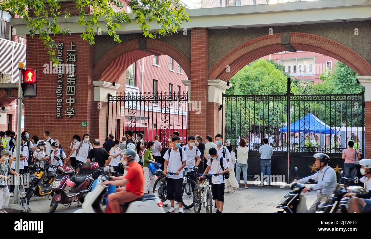 SHANGHAI, CHINA - SEPTEMBER 1, 2022 - A large number of students attend ...