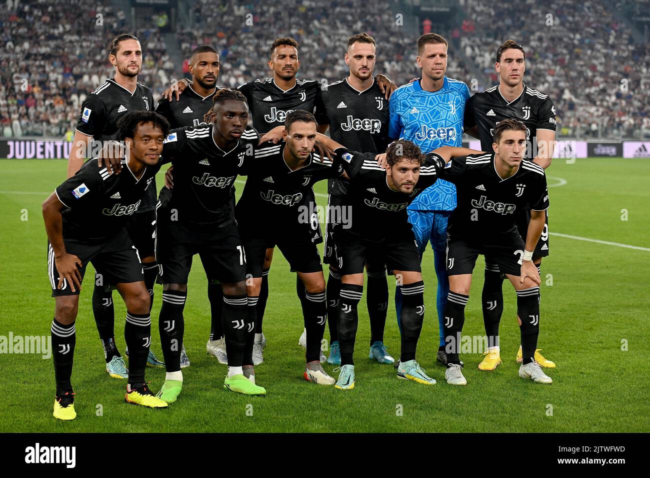 Juventus FC team line up during the Serie A 2022/23 match between ...