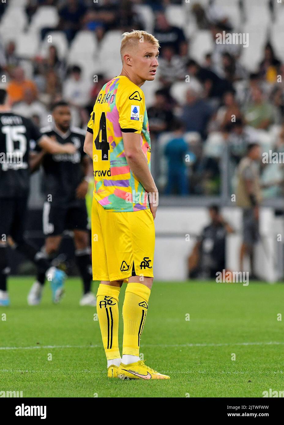 Viktor Kovalenko of Spezia Calcio looks on during the Serie A 2022/23 ...