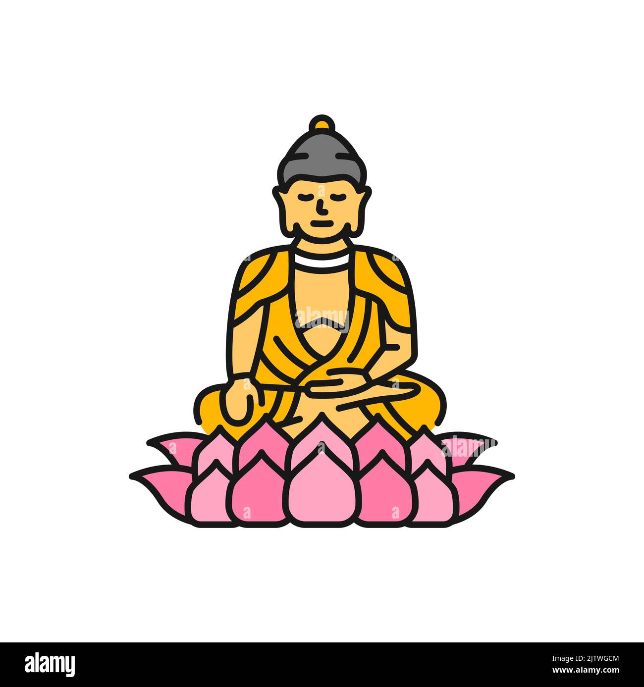 Buddah statue Stock Vector Images - Alamy