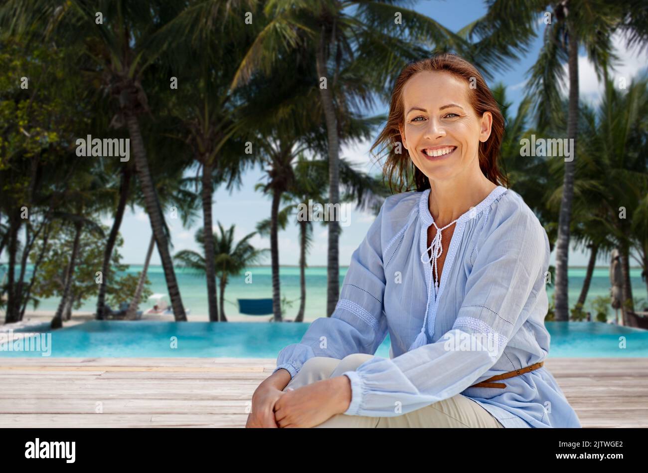 Bahamas woman beach hi-res stock photography and images - Alamy