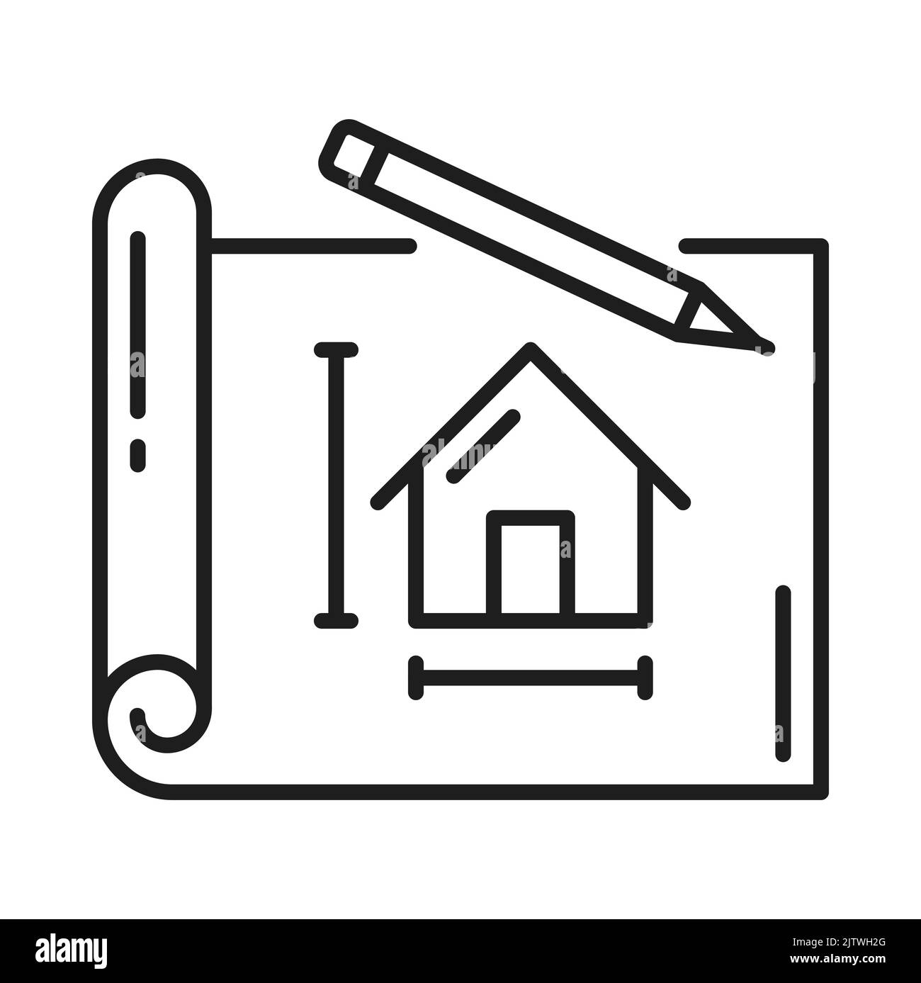 House architect development, home building and interior design, vector ...