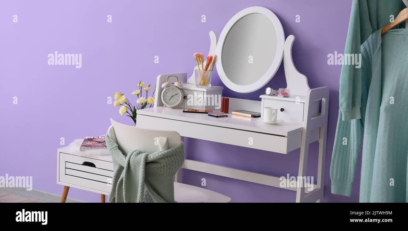 Interior of modern room with dressing table Stock Photo - Alamy