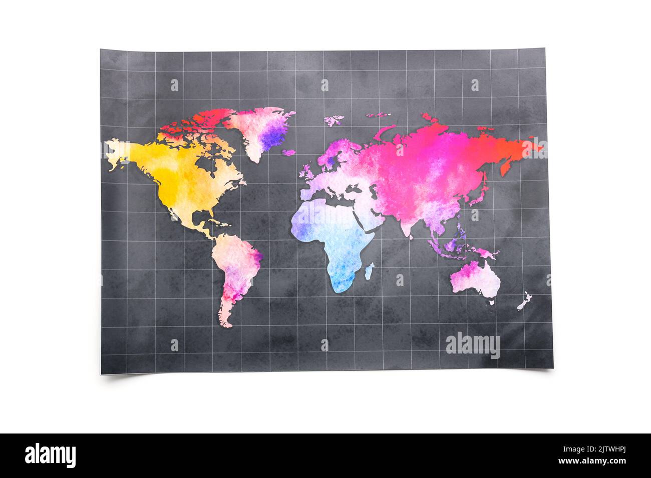 World map isolated on white background Stock Photo - Alamy