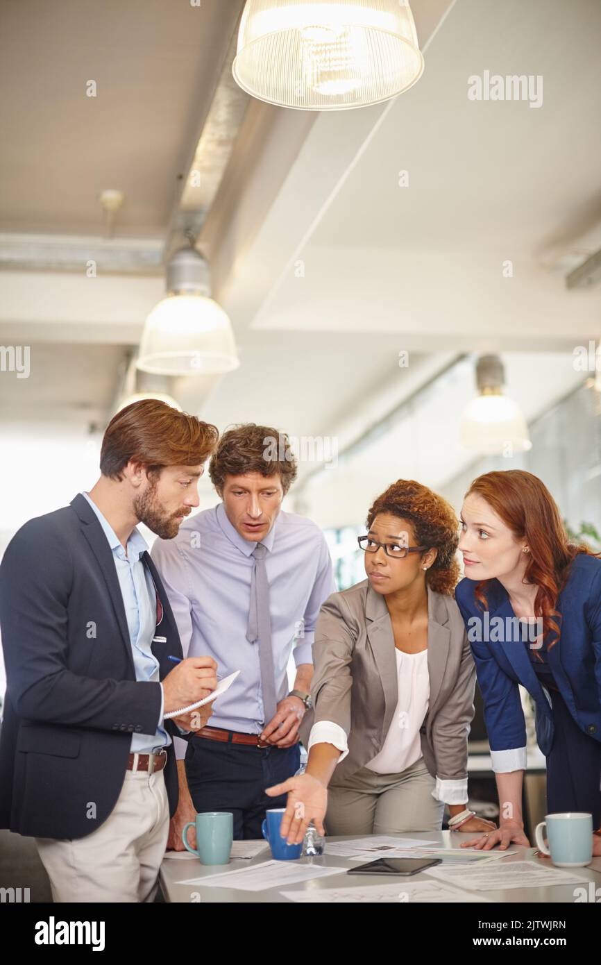 Maximizing project success with teamwork. a group of colleagues going ...