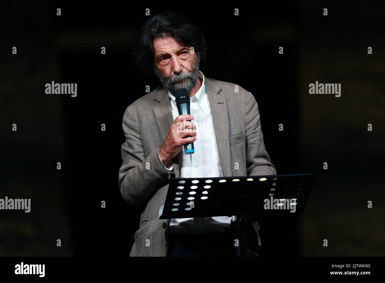 in the photo Massimo Cacciari Stock Photo - Alamy