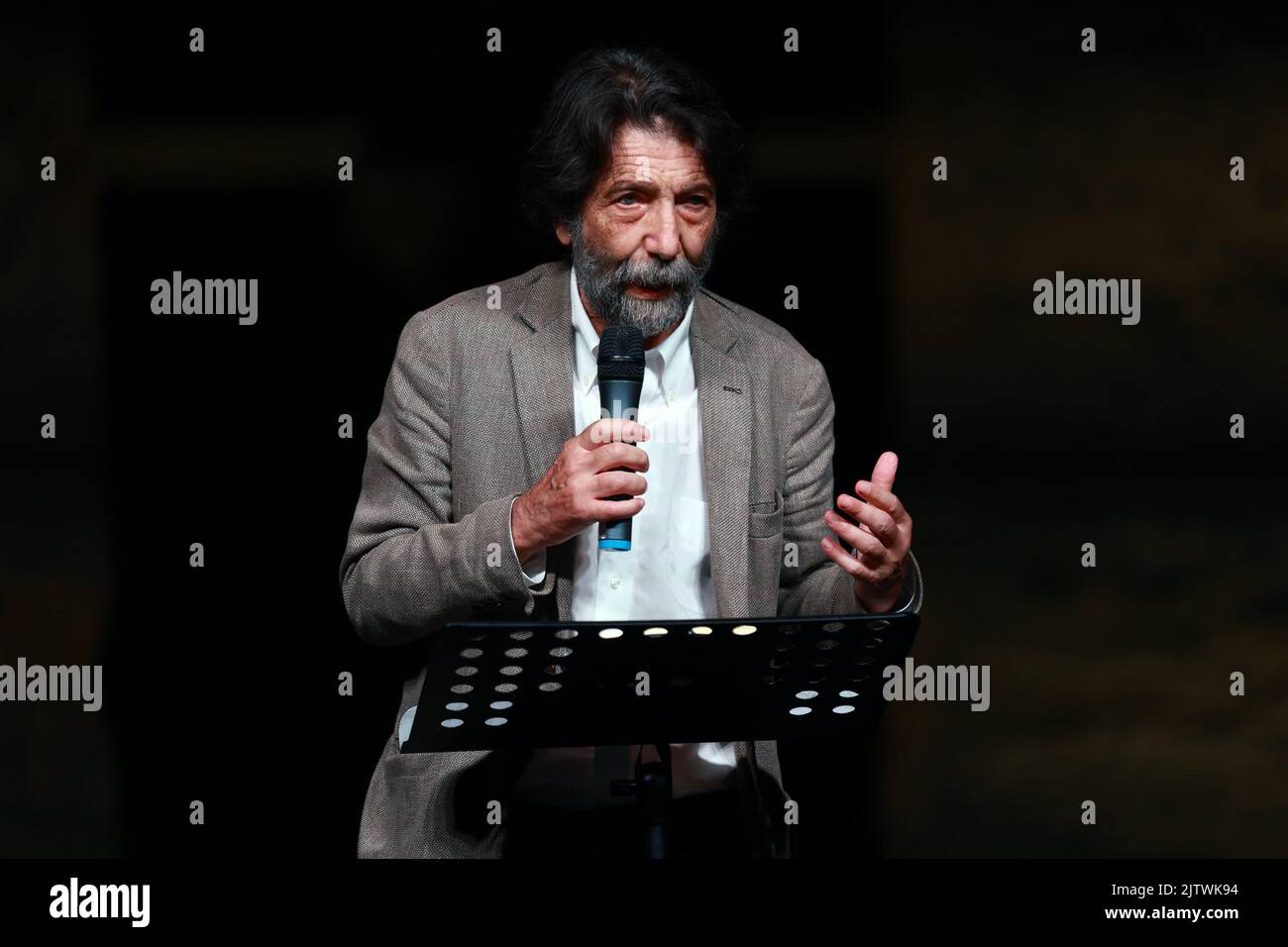 in the photo Massimo Cacciari Stock Photo - Alamy