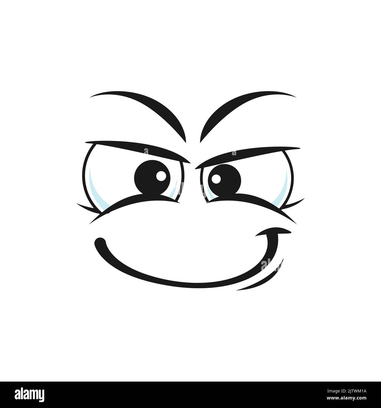 Cartoon smirk face, vector smiling emoji with wink eyes and simper ... Cartoon smirk face, vector smiling emoji with wink eyes and simper ...