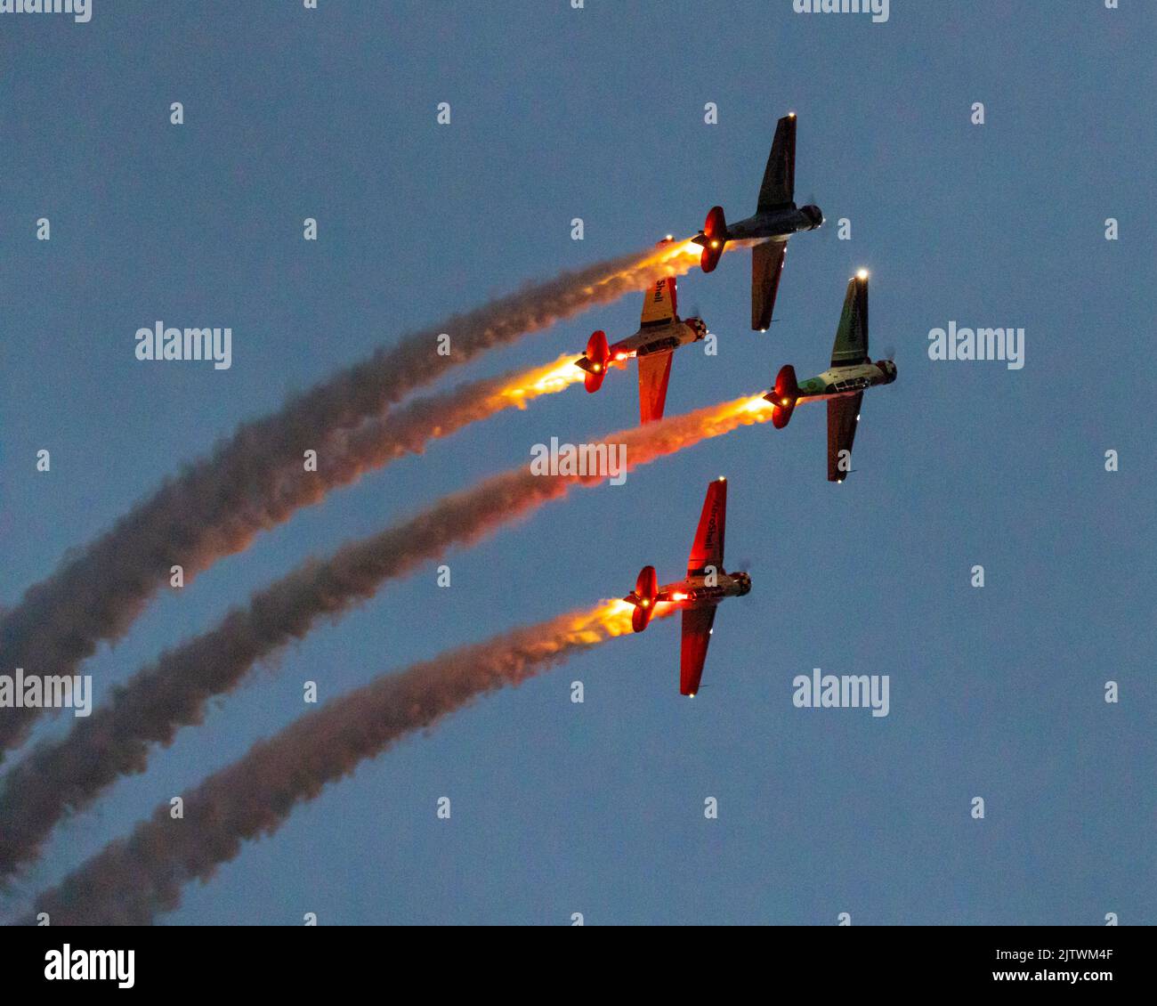 The incredible Aeroshell Team at the Stuart Air Show Stock Photo - Alamy
