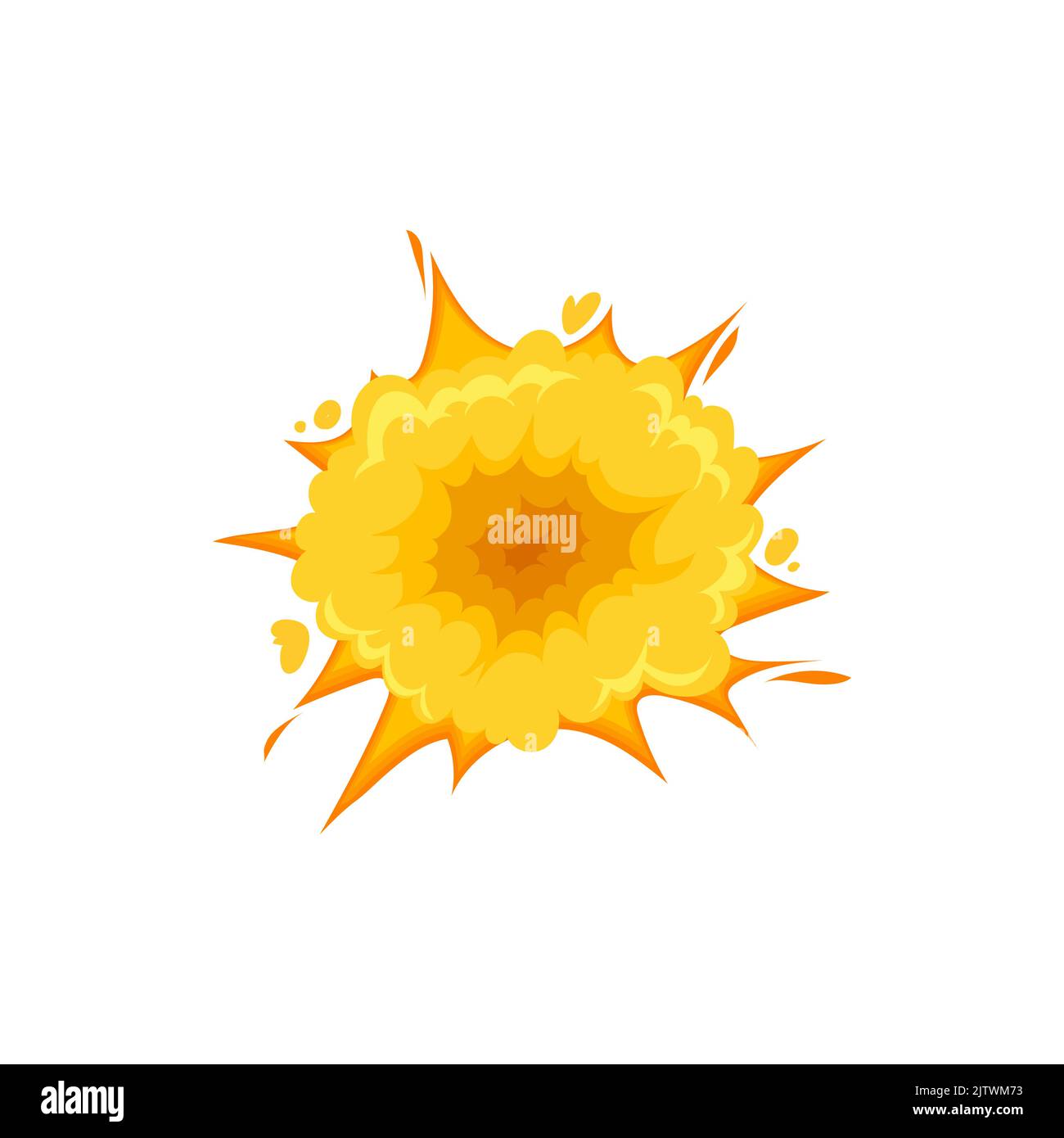 Light of bomb burst, explosion fire effect, fiery rays magic splashes isolated cartoon icon ...