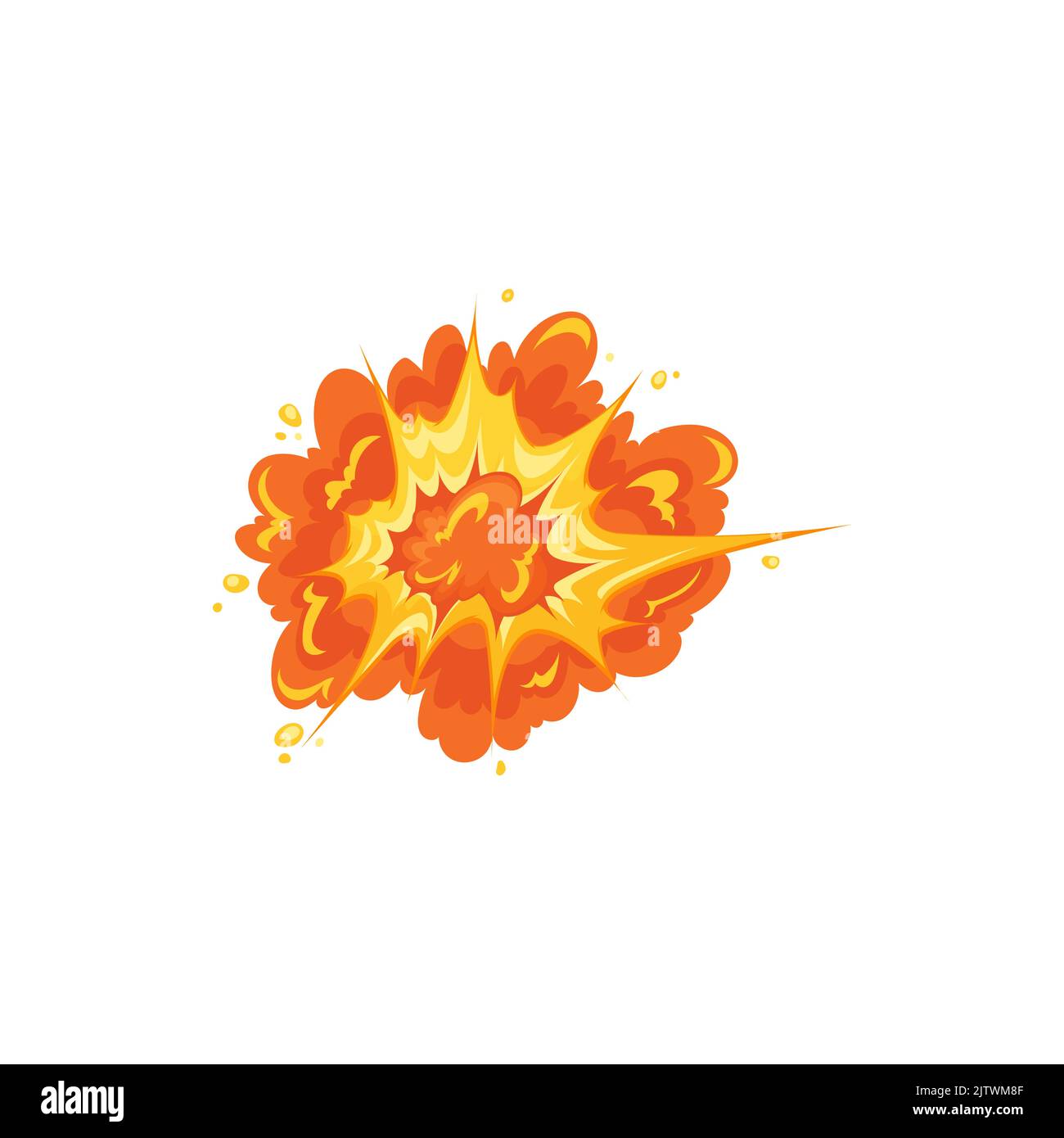 Bomb fire burst, explosion effect, fiery light and rays isolated ...
