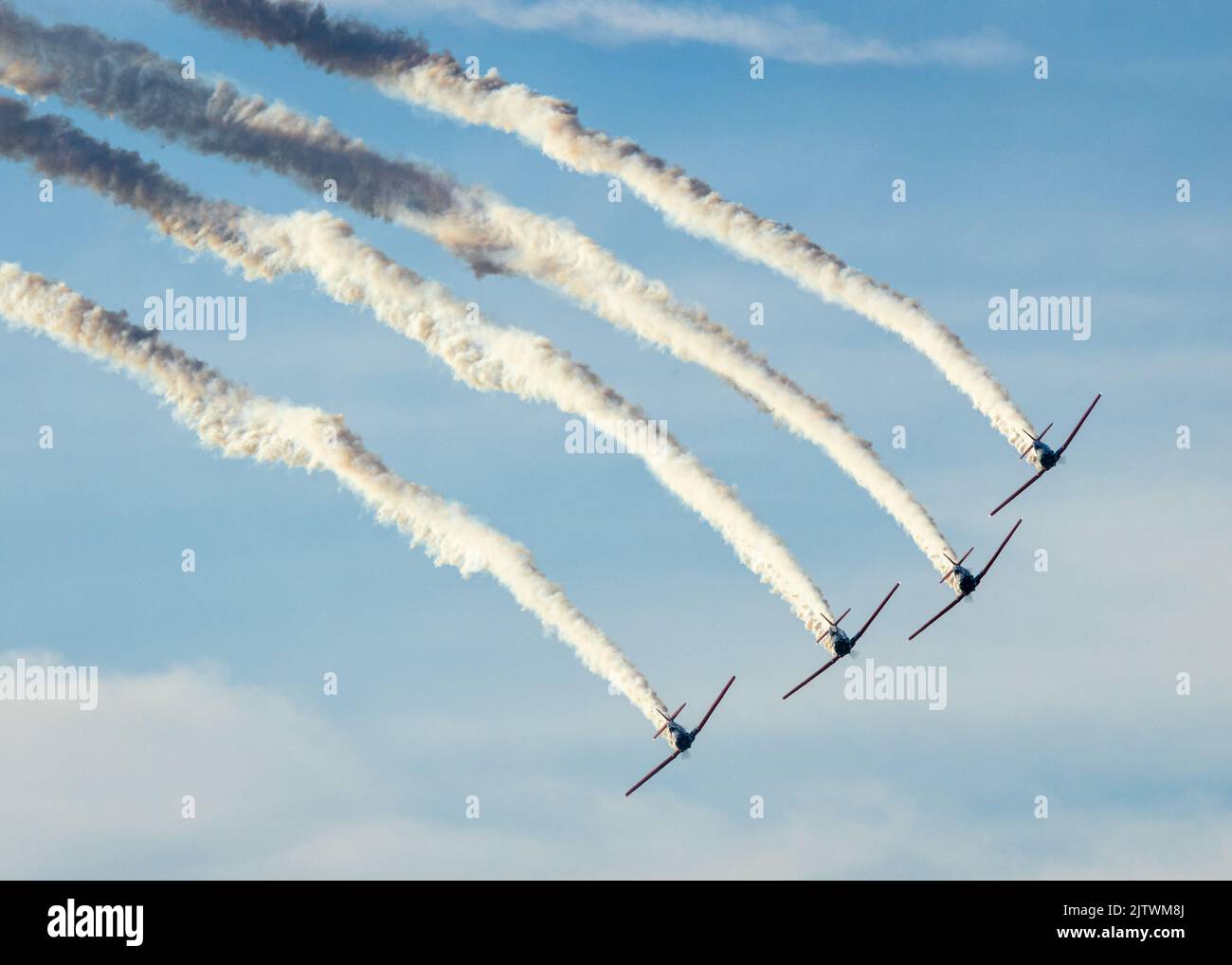 The incredible Aeroshell Team at the Stuart Air Show Stock Photo - Alamy