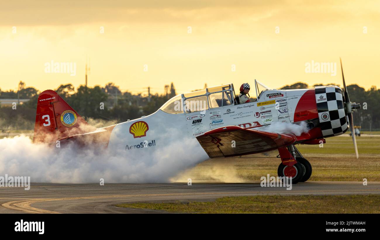 The incredible Aeroshell Team at the Stuart Air Show Stock Photo - Alamy
