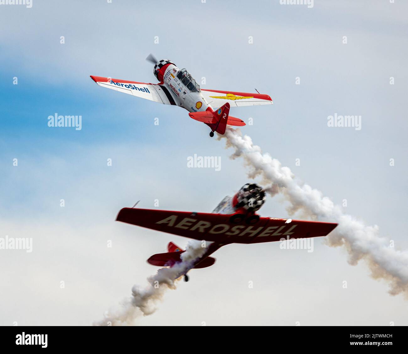 The incredible Aeroshell Team at the Stuart Air Show Stock Photo - Alamy