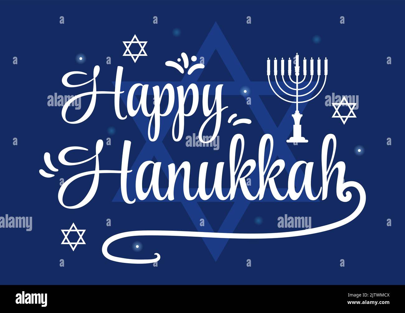 Happy Hanukkah Jewish holiday Template Hand Drawn Cartoon Flat ...