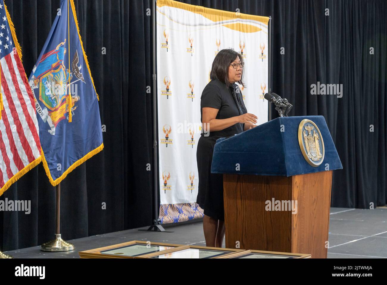 U.S. Congresswoman Grace Meng speaks during One Year Anniversary of ...