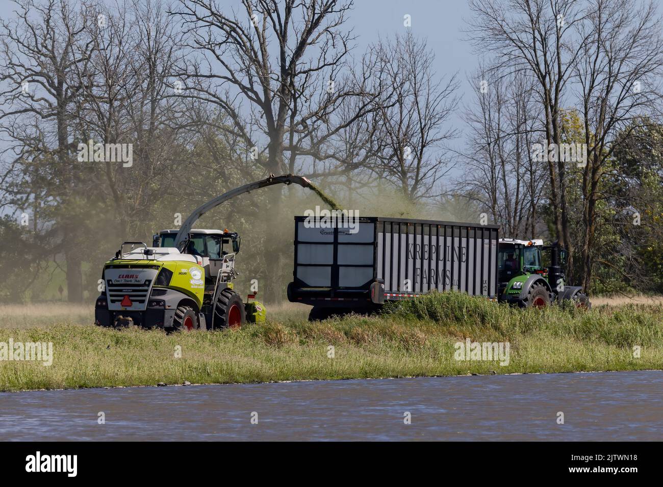 Collins, WI, USA August 30 2022: hay harvest Stock Photo - Alamy