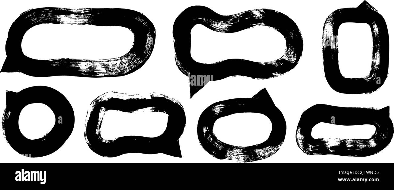 Hand drawn white speech Cut Out Stock Images & Pictures - Alamy