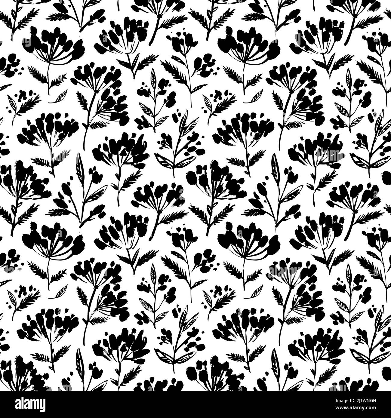 Winter seamless pattern branches Cut Out Stock Images & Pictures - Alamy