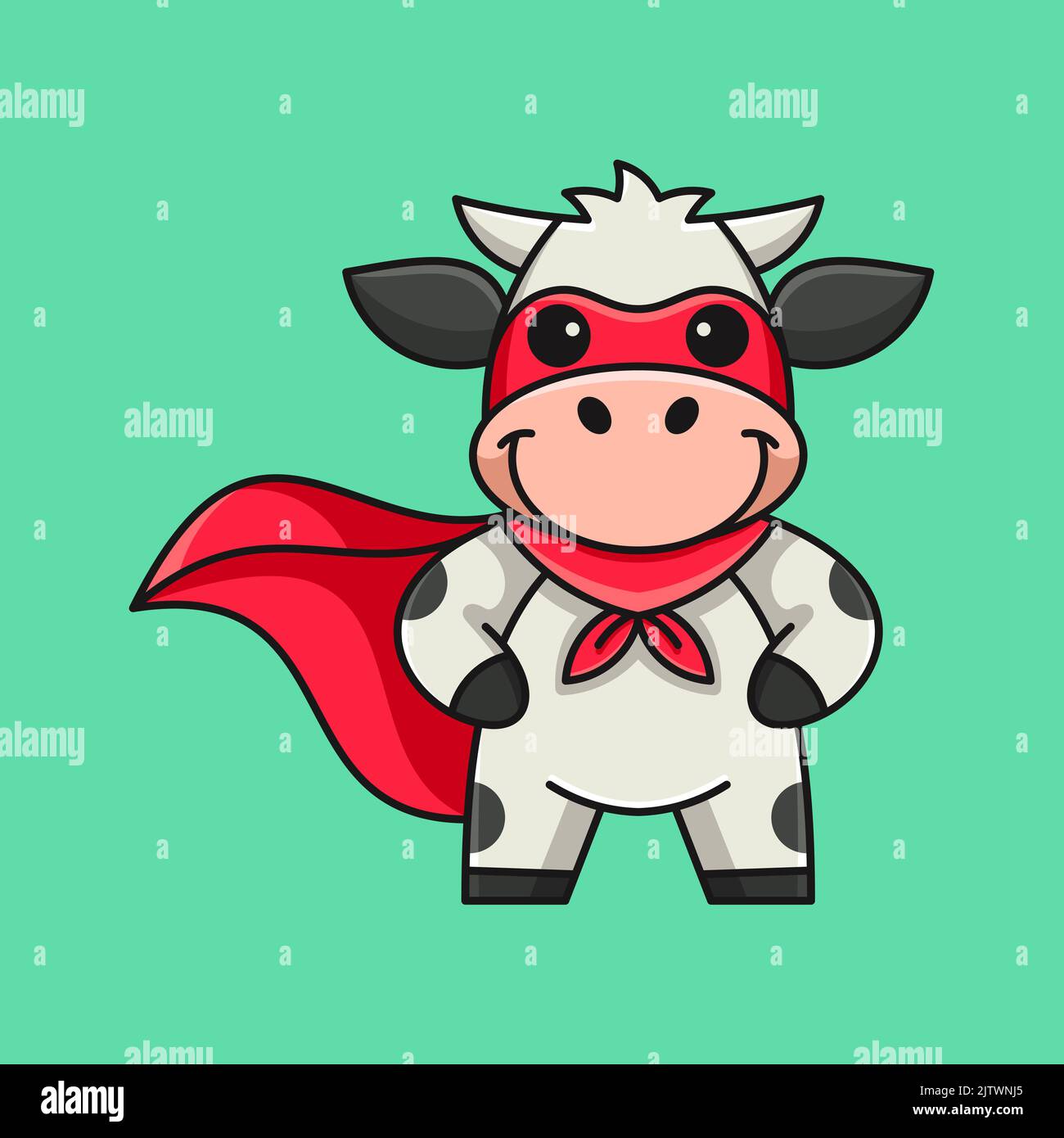 CUTE SUPER COW Stock Vector Image & Art - Alamy